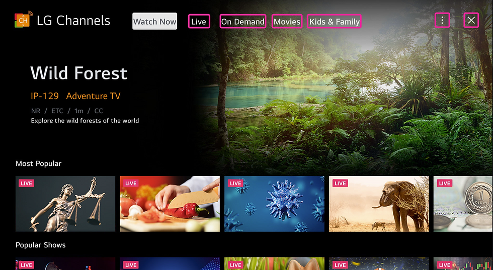 EKO Entertainment | webOS Hub
